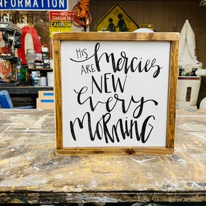 His Mercies Are New Every Morning Sign Scripture Sign Bible - Etsy