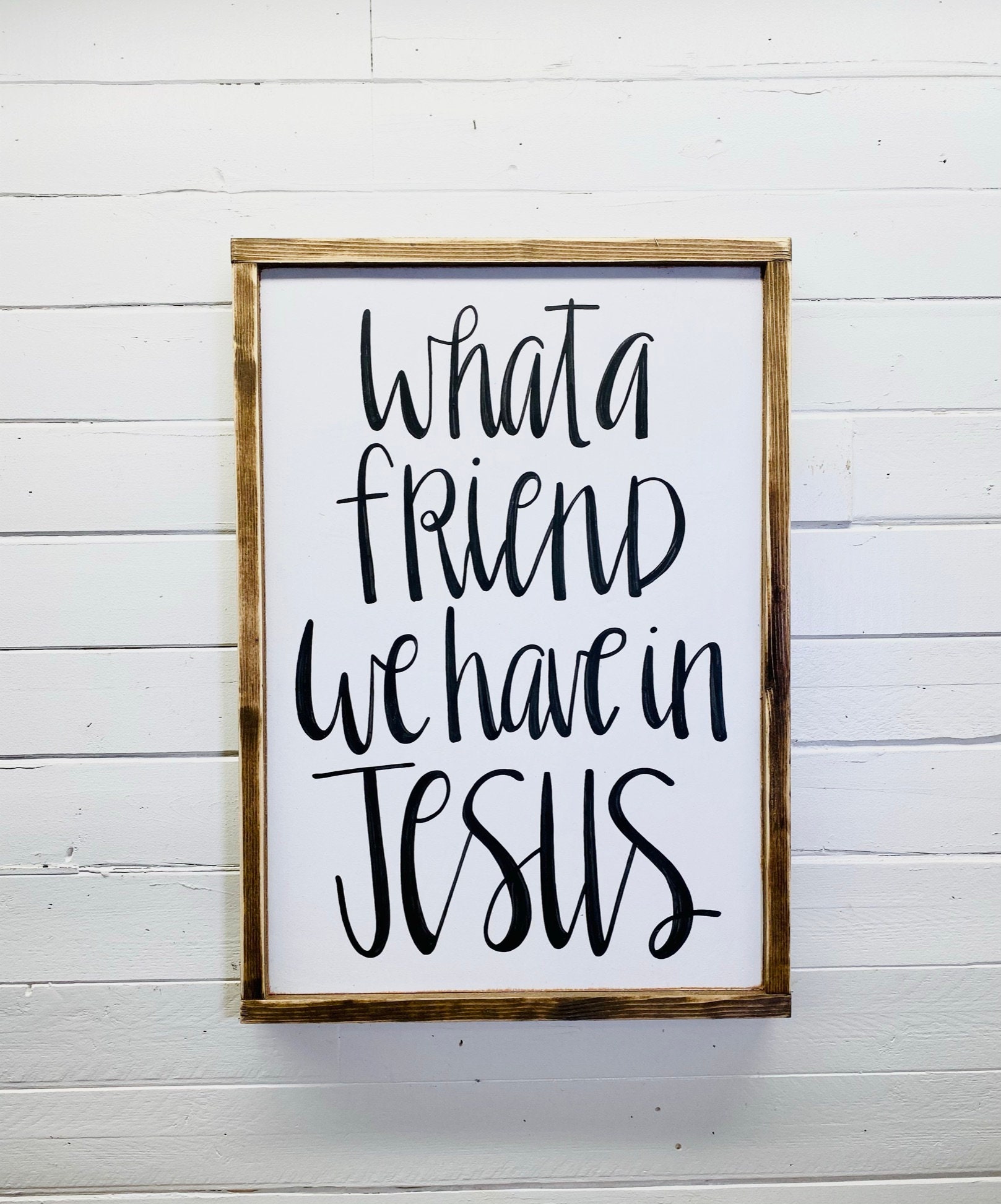 What A Friend We Have in Jesus Wood Sign: Hymn Lyrics, Christian Wall ...
