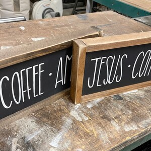 Jesus Coffee Amen Christian Sign for Coffee Station, Gift for Coffee ...
