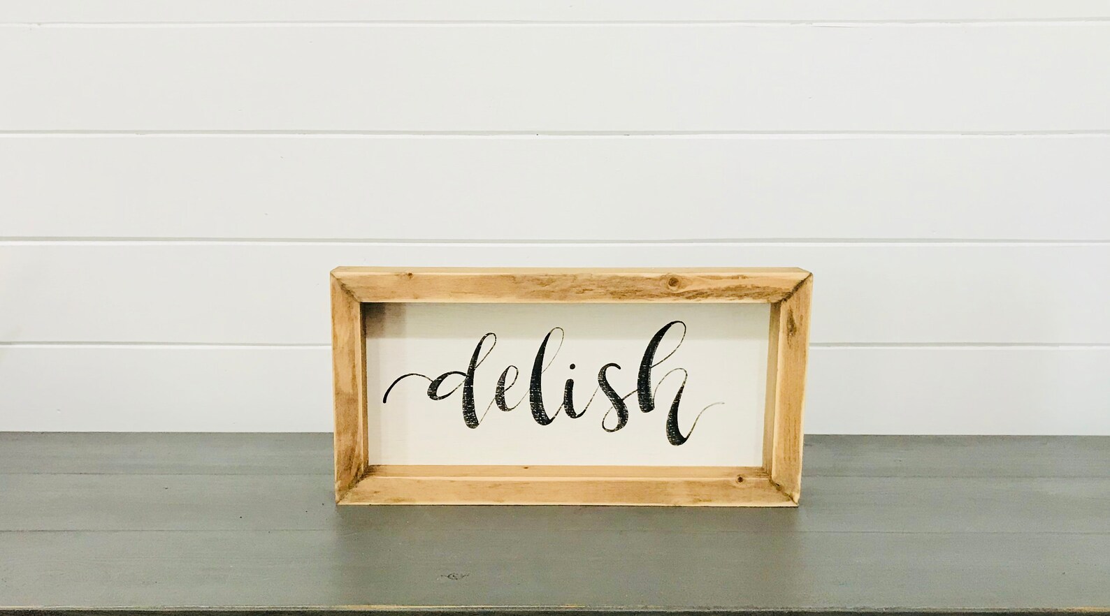 Delish Sign Farmhouse Kitchen Hostess Gift Kitchen Wall Decor - Etsy