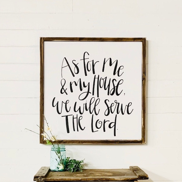 As for Me and My House We Will Serve the Lord Sign - Etsy