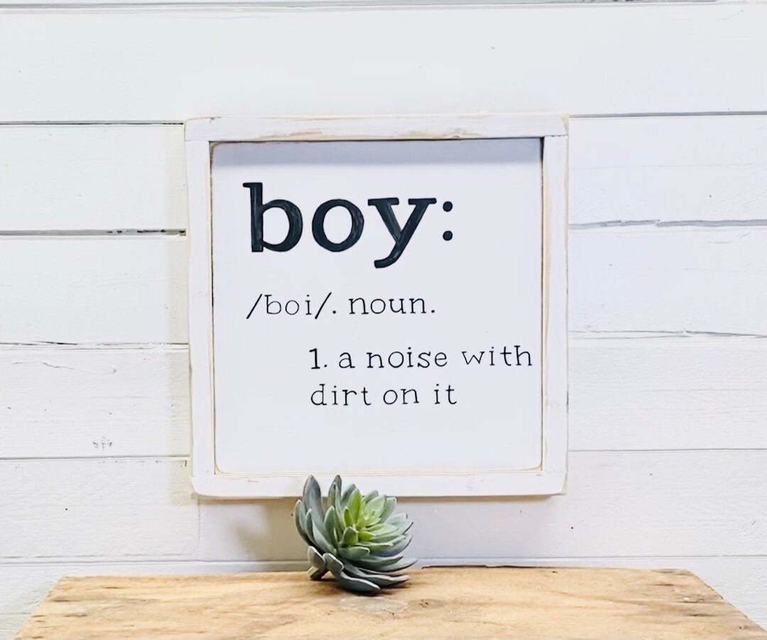 Boy Definition Wood Sign, Boy Nursery Decor, Boy Baby Shower Table ...