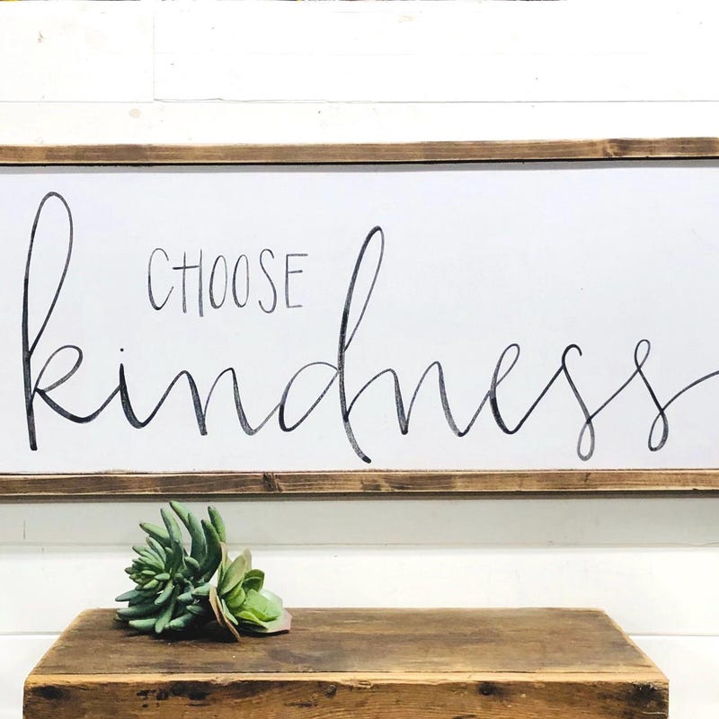 Kindness Wood Sign - Etsy