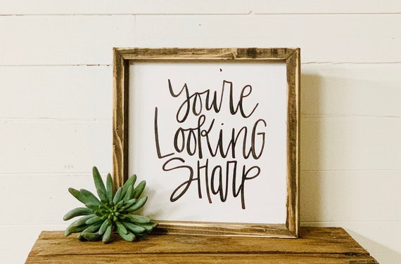 Bathroom Sign Youre Looking Sharp Sign for Powder Room Kids | Etsy