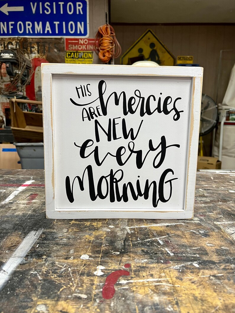 His Mercies Are New Every Morning Lamentations 3 23 Scripture Sign ...