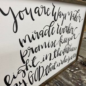 Waymaker Sign Christian Wood Sign Christian Gift Christian Song Lyrics ...