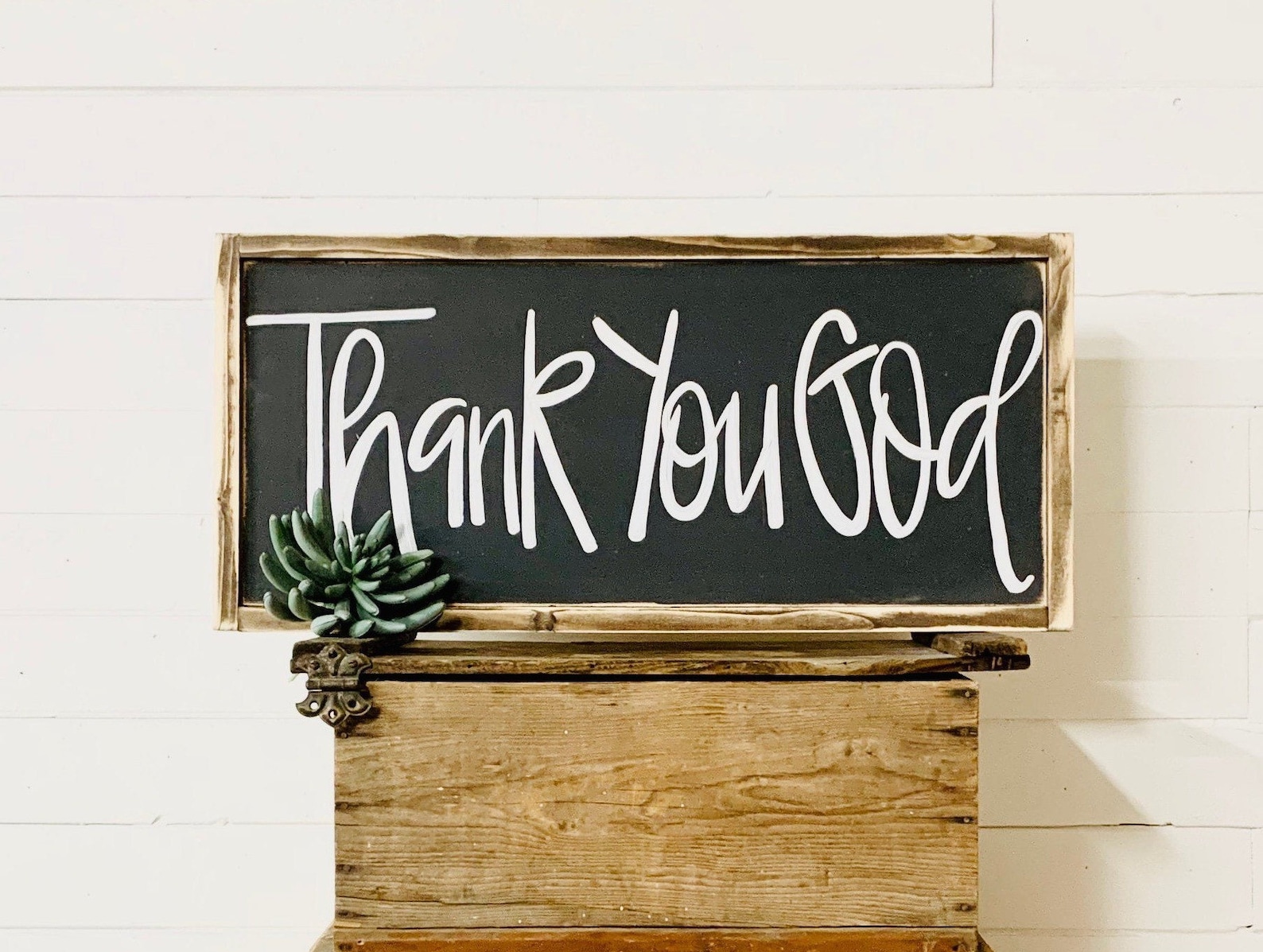 Thank You God Wood Sign Christian Wall Decor Christian | Etsy