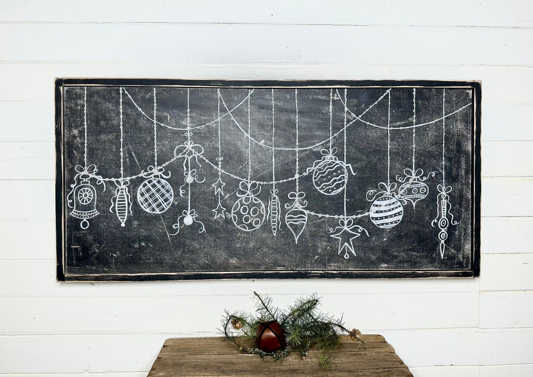 Large Christmas Sign, Hand Painted Christmas Decor, Rustic Farmhouse ...