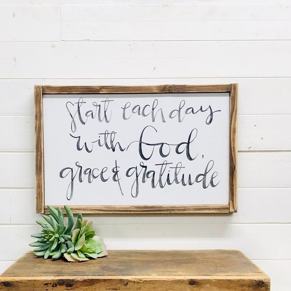 Grace and Gratitude Sign - Etsy