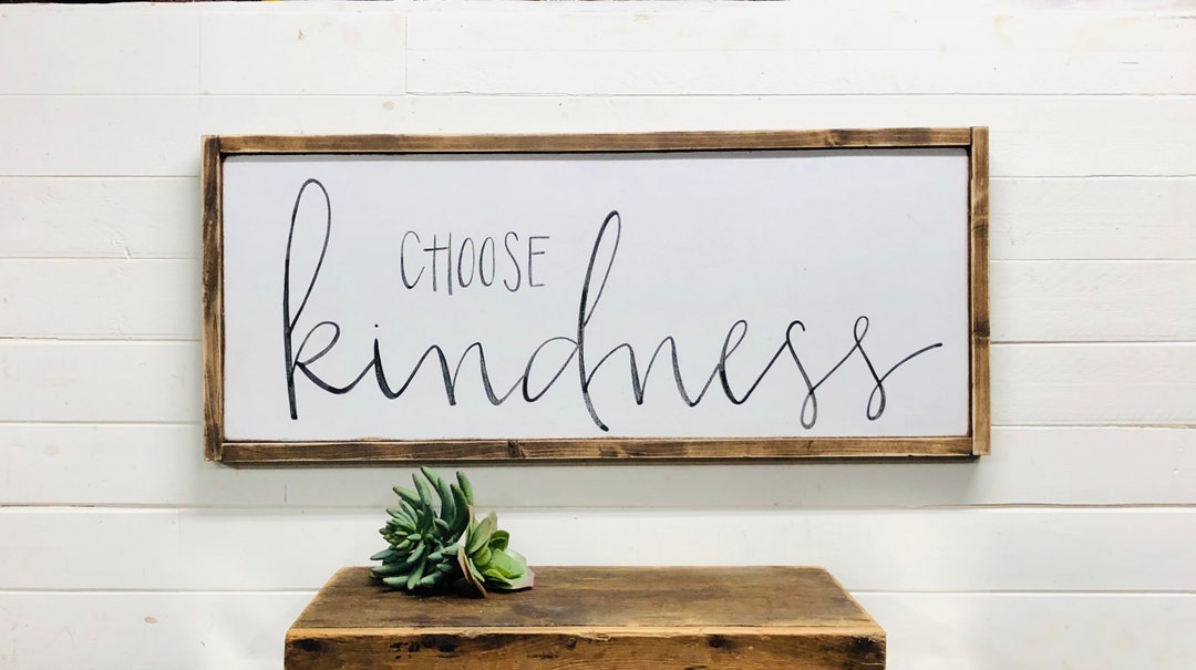 Choose Kindness Inspirational Wood Sign, Be Kind Wall Art, Gallery Wall ...