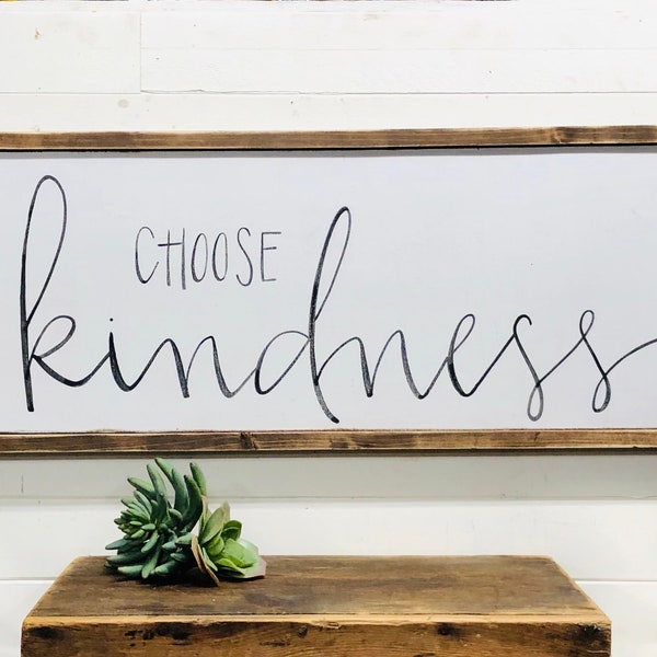 Kindness Wood Sign - Etsy