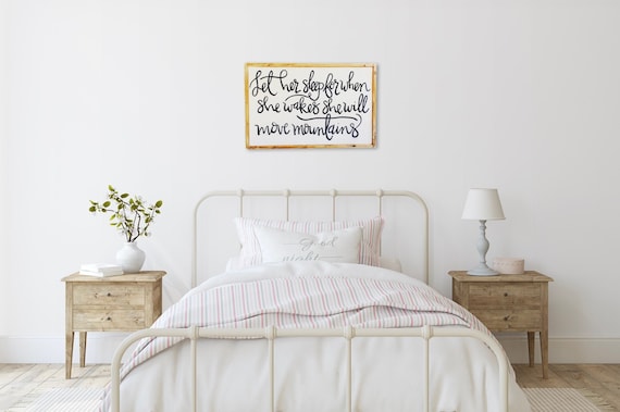 Let Her Sleep Sign Bible Verse Wall Art Christian Wall | Etsy