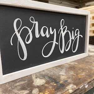 Pray Big Wood Sign, Prayer Wall Art, Christian Gift for Prayer Warrior ...