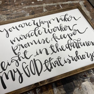 Waymaker Sign Christian Wood Sign Christian Gift Christian Song Lyrics ...