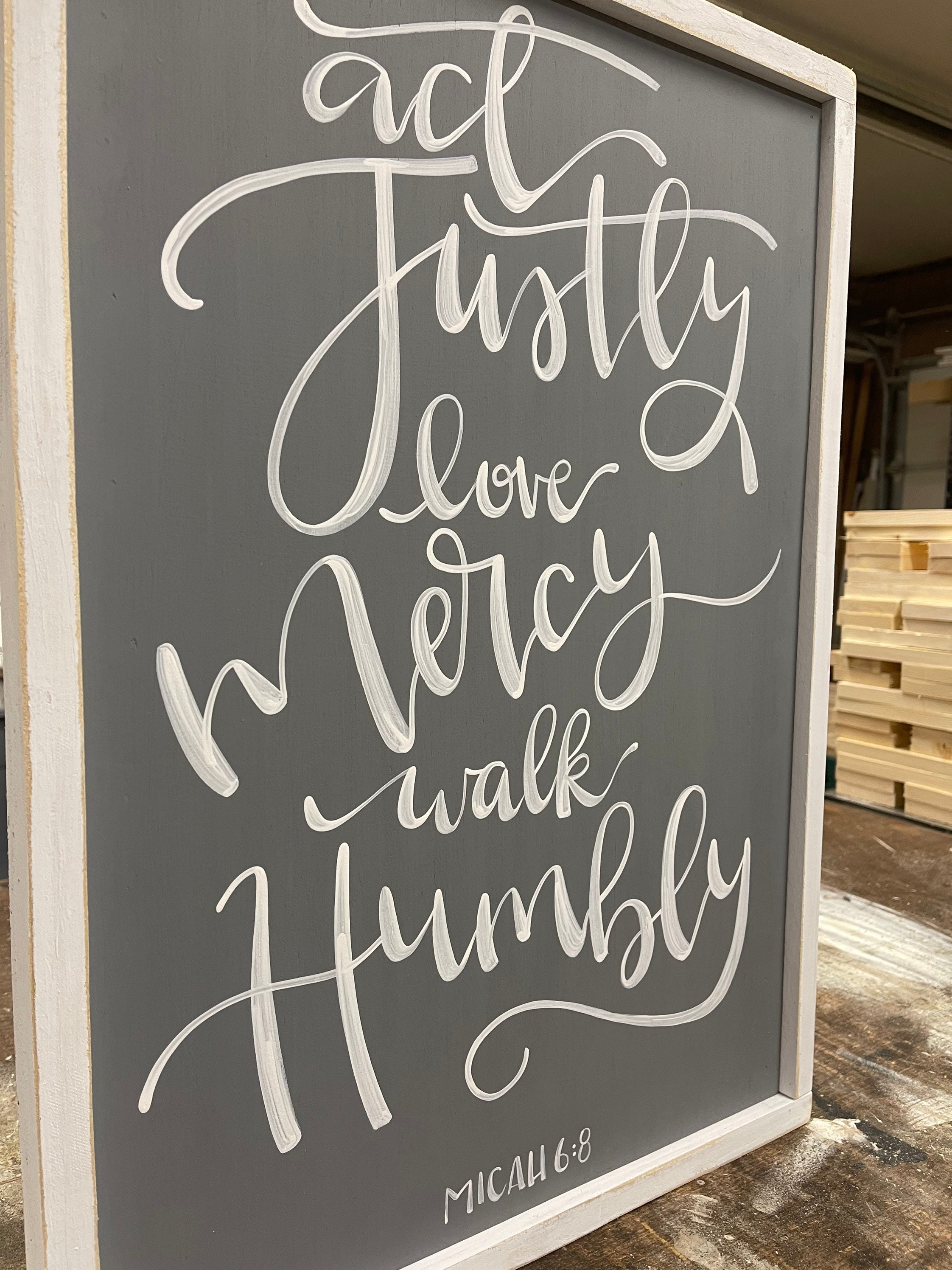 Act Justly Love Mercy Walk Humbly Micah 6 8 Bible Verse Wall | Etsy