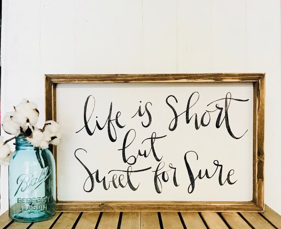 Life is Short but Sweet for Sure Wood Sign Baby Shower Gift - Etsy