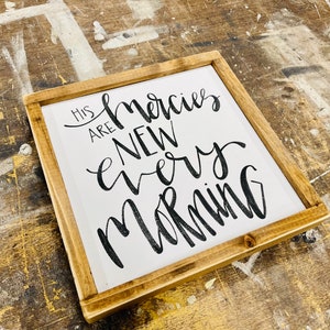 His Mercies Are New Every Morning Sign Scripture Sign Bible - Etsy