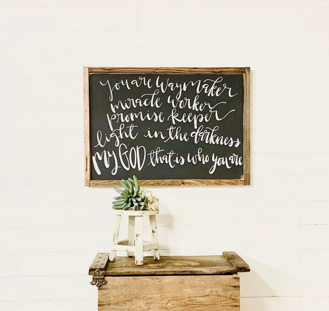 Waymaker Sign Christian Wood Sign Christian Gift Christian Song Lyrics ...