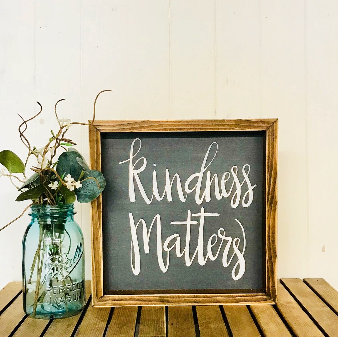 Kindness Matters Wood Sign, Teacher Gift, Kindness Wall Decor ...
