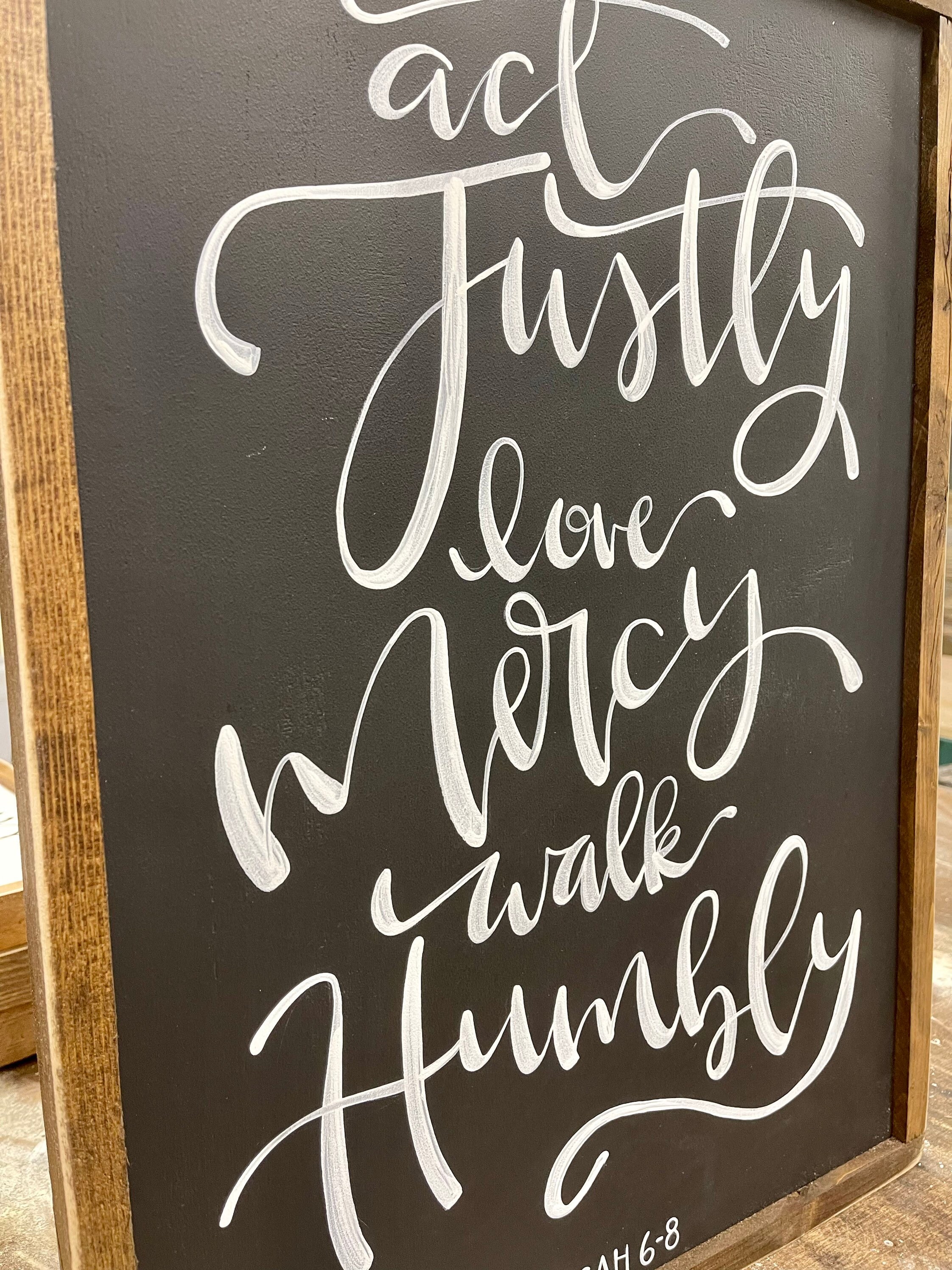 Act Justly Love Mercy Walk Humbly Micah 6 8 Bible Verse Wall Art ...