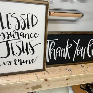 Thank You God Wood Sign Christian Wall Art, Thankful Decor ...
