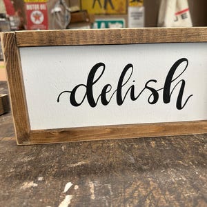Delish Sign Farmhouse Kitchen Hostess Gift Kitchen Wall Decor Sign for ...