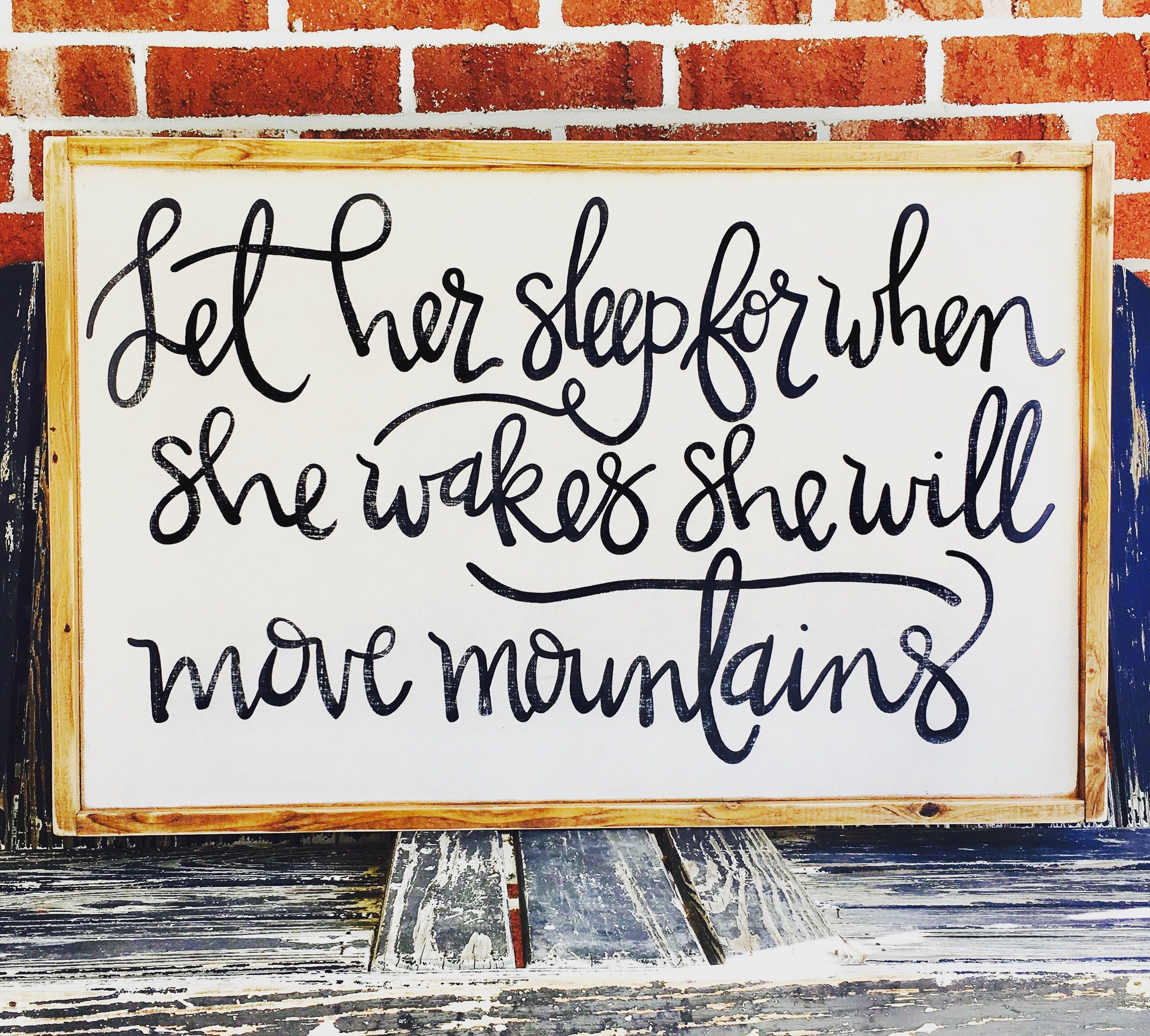 Let Her Sleep Sign Bible Verse Wall Art Christian Wall | Etsy