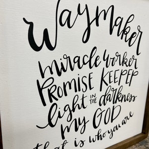 Waymaker Sign, Wood Sign, Christian Wall Sign, Wooden Waymaker Sign ...