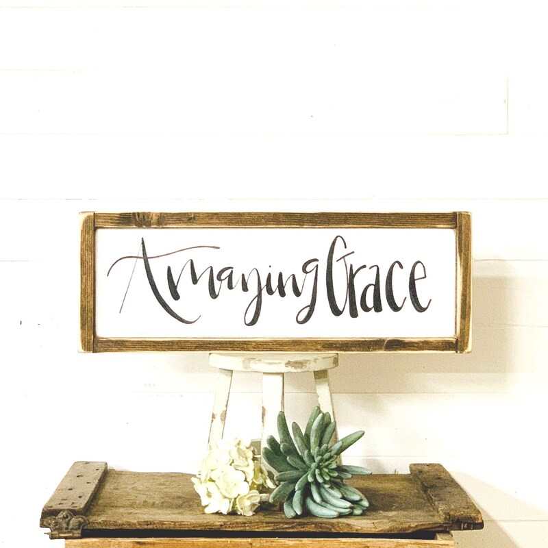 Wooden Grace Sign - Etsy