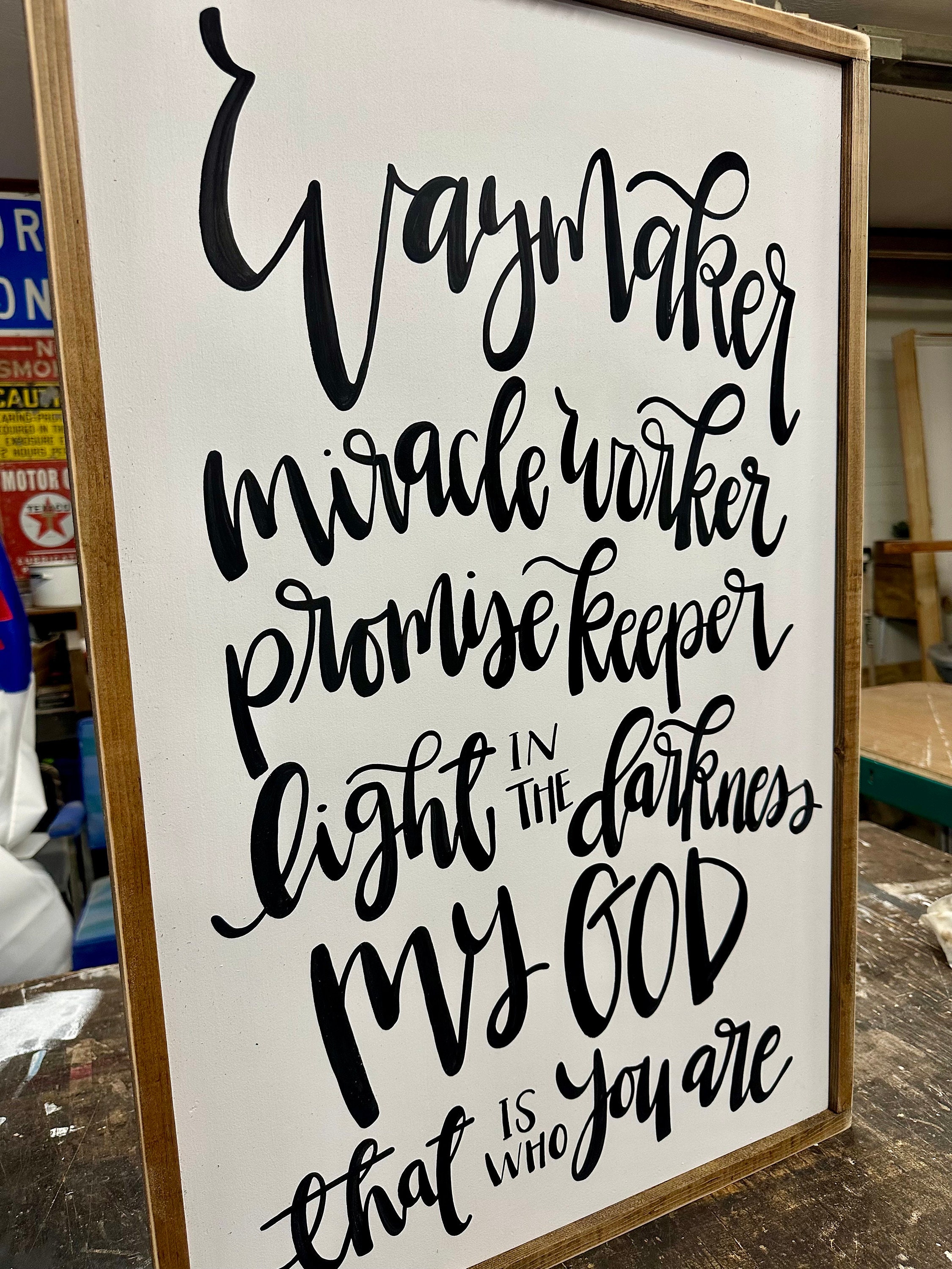 Waymaker, Wood Sign, Christian Wall Decor, Signs With Song Lyrics ...