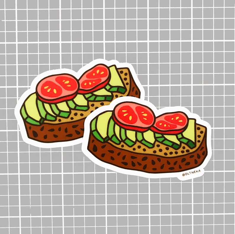 Avocado Toast With Tomato Decal - Etsy