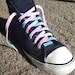 Trans Pride Flag Tie Dye Cotton Shoelaces | Choice of Length and Style ...