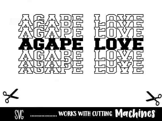 Agape love SVG only file is for cutting machines Ready to cut | Etsy