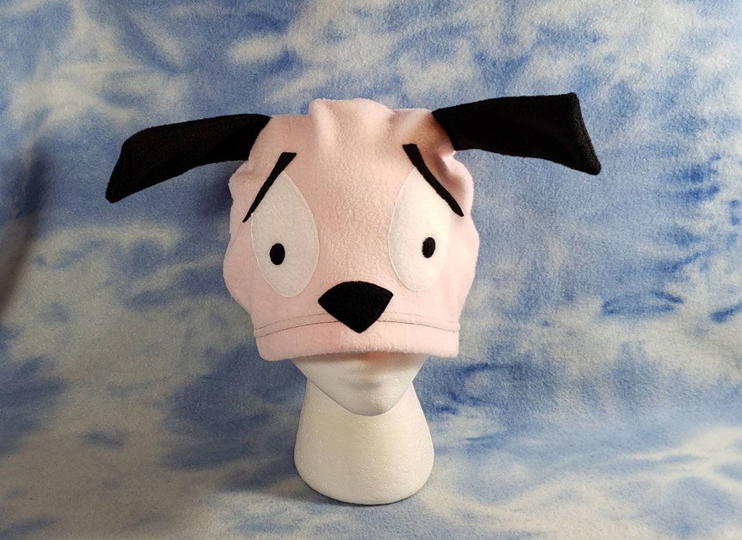 Courage Hat the Cowardly Dog Fleece Beanie Cap Eustace Muriel Cosplay ...