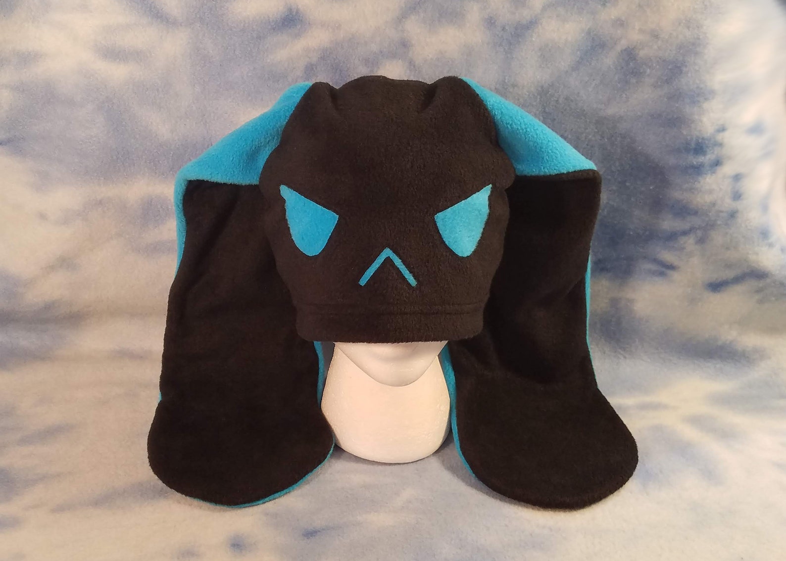 Blue Angry Bunny Hat Salty Gamer Fleece Rabbit - Etsy