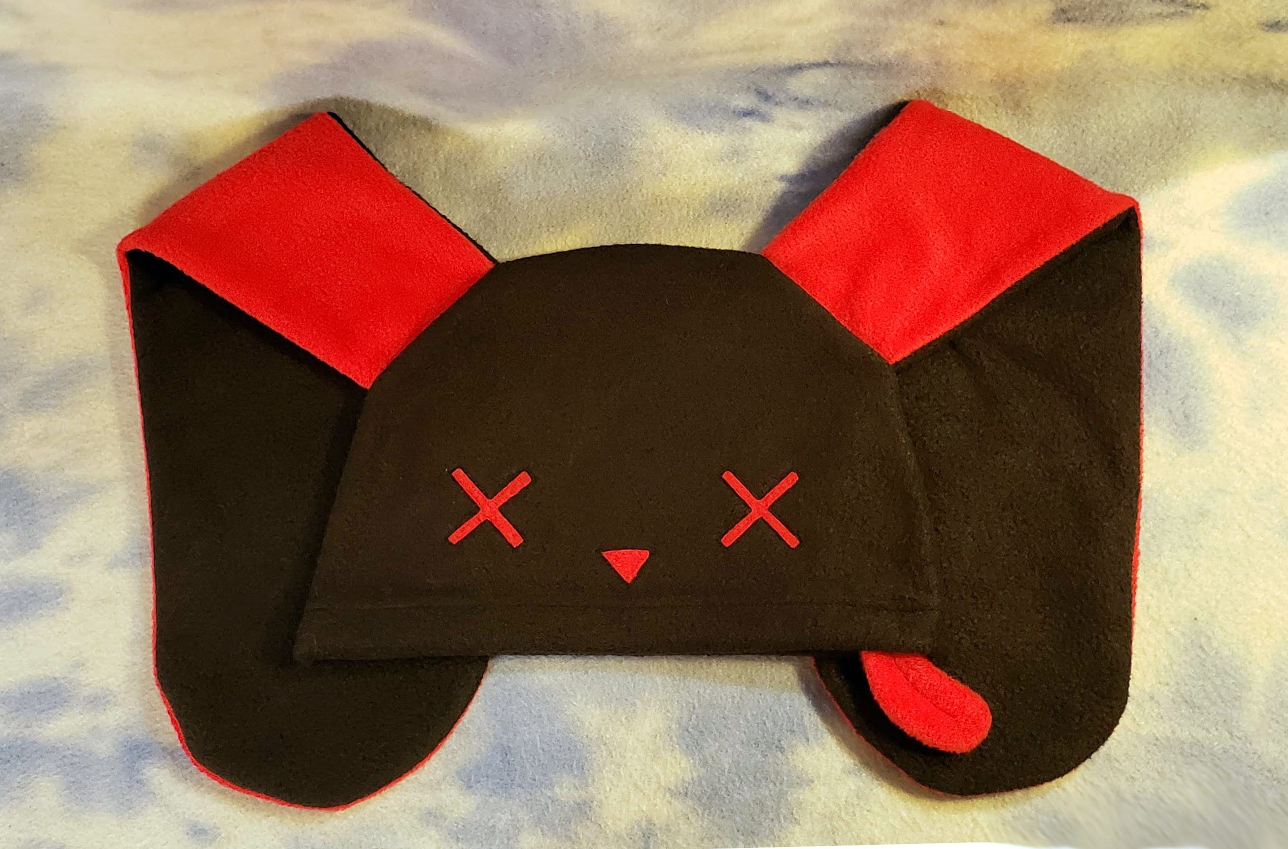 Red Zombie Bunny Hat Rabbit X Dead Tongue Ears Beanie - Etsy