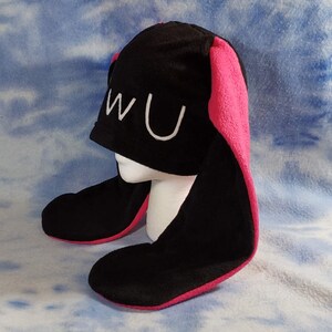 Uwu Bunny Hat Owo Fleece Beanie Cute Floppy - Etsy