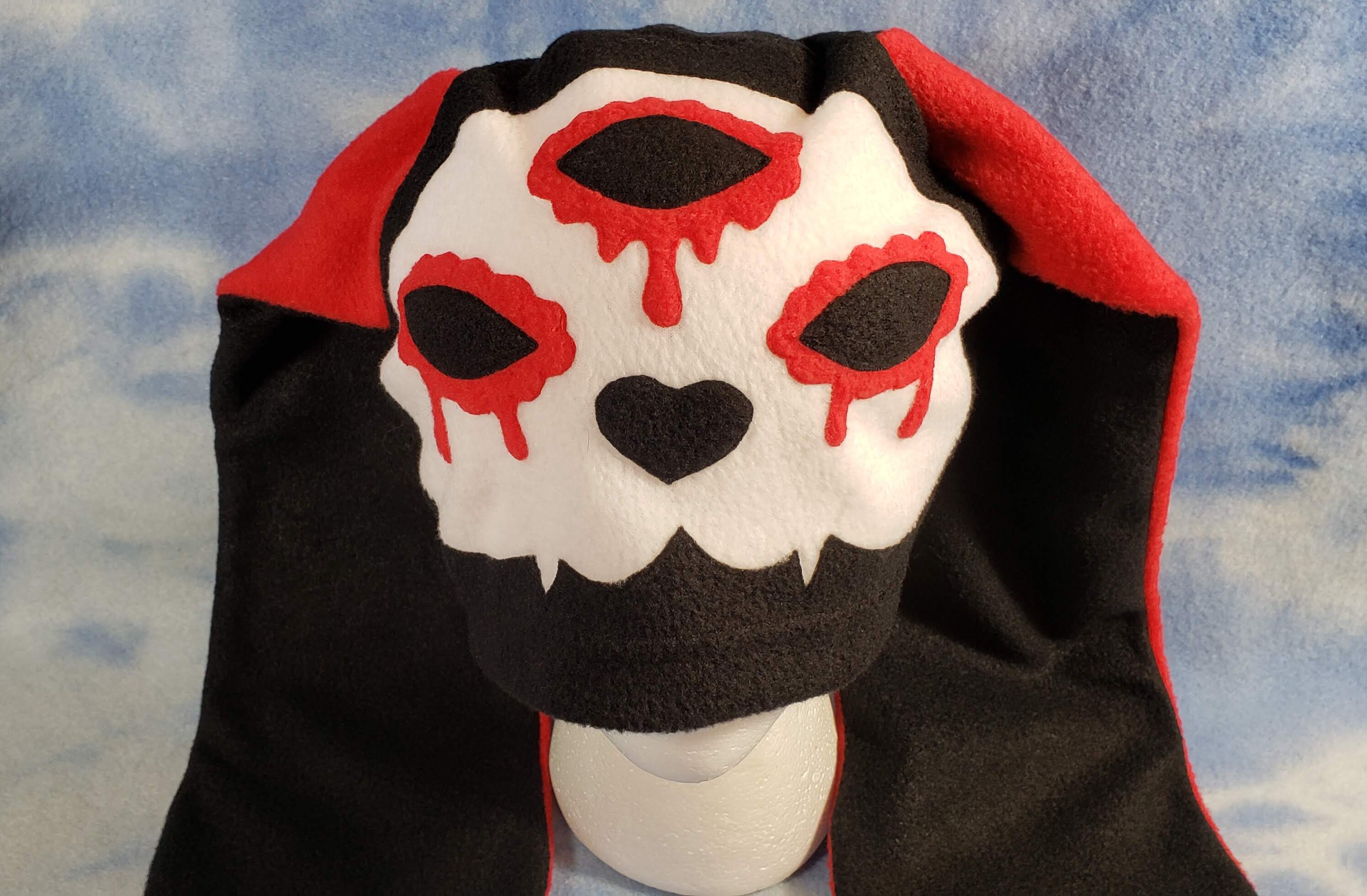 Bloody Skull Bunny Hat Day of the Dead Third Eye | Etsy