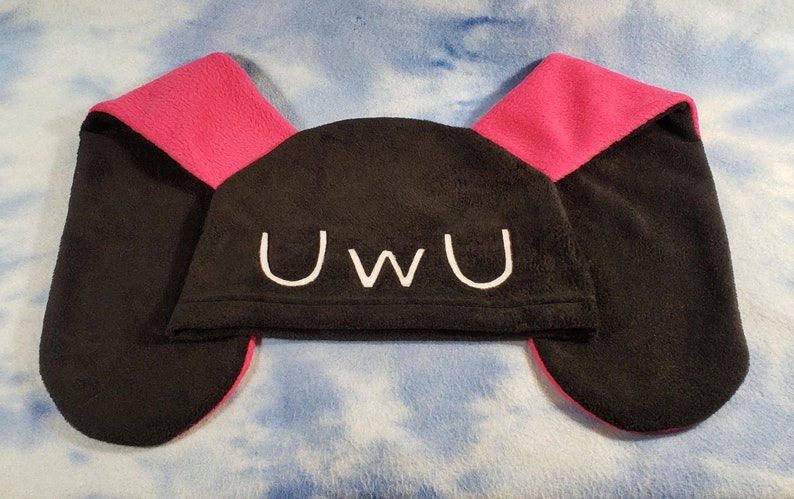 Uwu Bunny Hat Owo Fleece Beanie Cute Floppy - Etsy