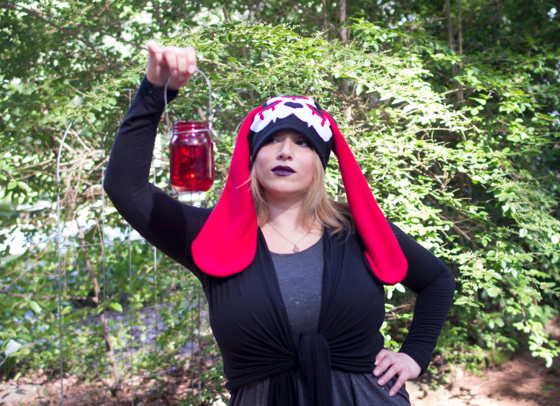 Bloody Skull Bunny Hat Day of the Dead Third Eye | Etsy