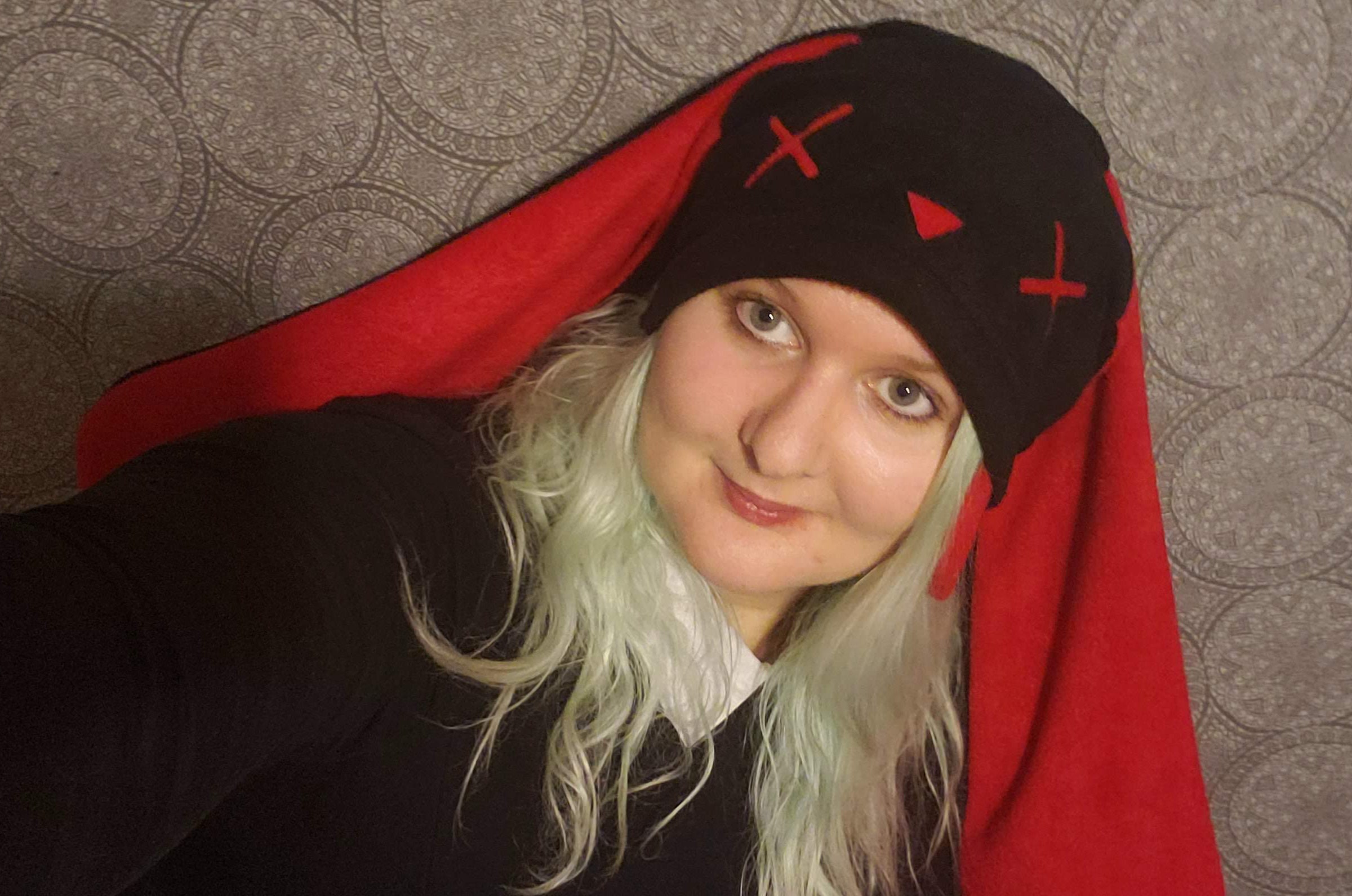 Red Zombie Bunny Hat Rabbit X Dead Tongue Ears Beanie - Etsy