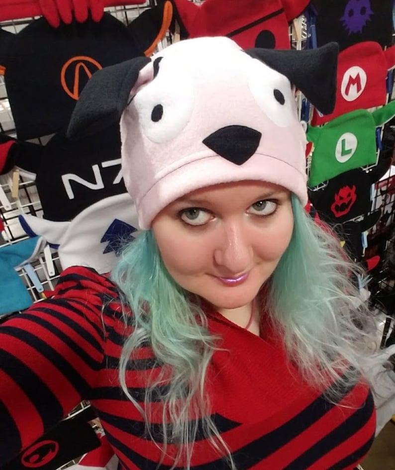 Courage Hat the Cowardly Dog Fleece Beanie Cap Eustace Muriel Cosplay ...