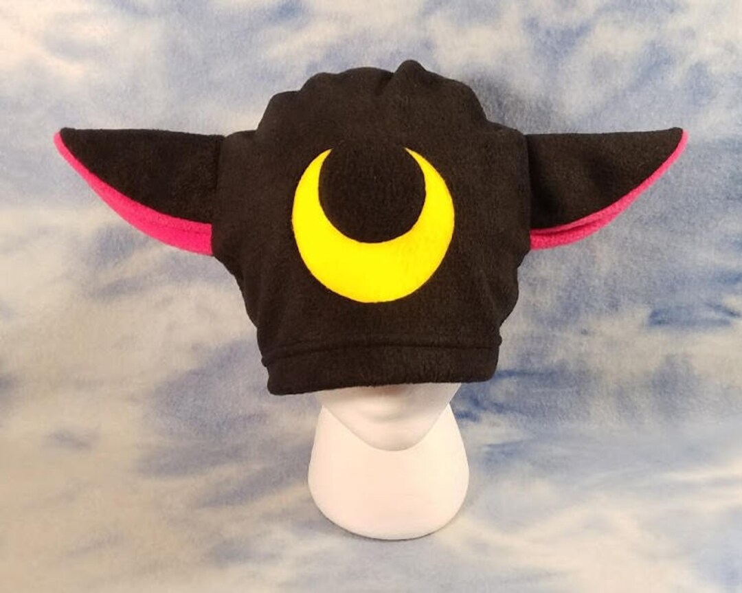 Luna Cat Ears Hat Sailor Moon Beanie Fleece Cosplay Kitty - Etsy