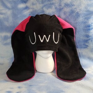 Uwu Bunny Hat Owo Fleece Beanie Cute Floppy - Etsy