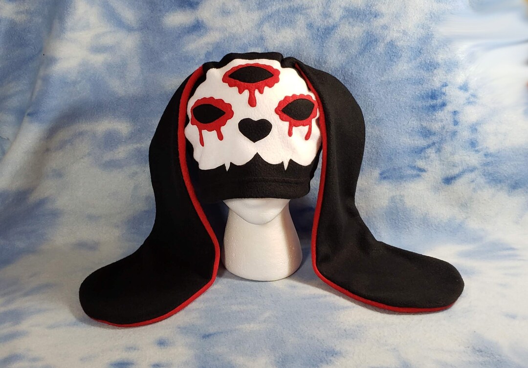 Bloody Skull Bunny Hat Day of the Dead Third Eye - Etsy