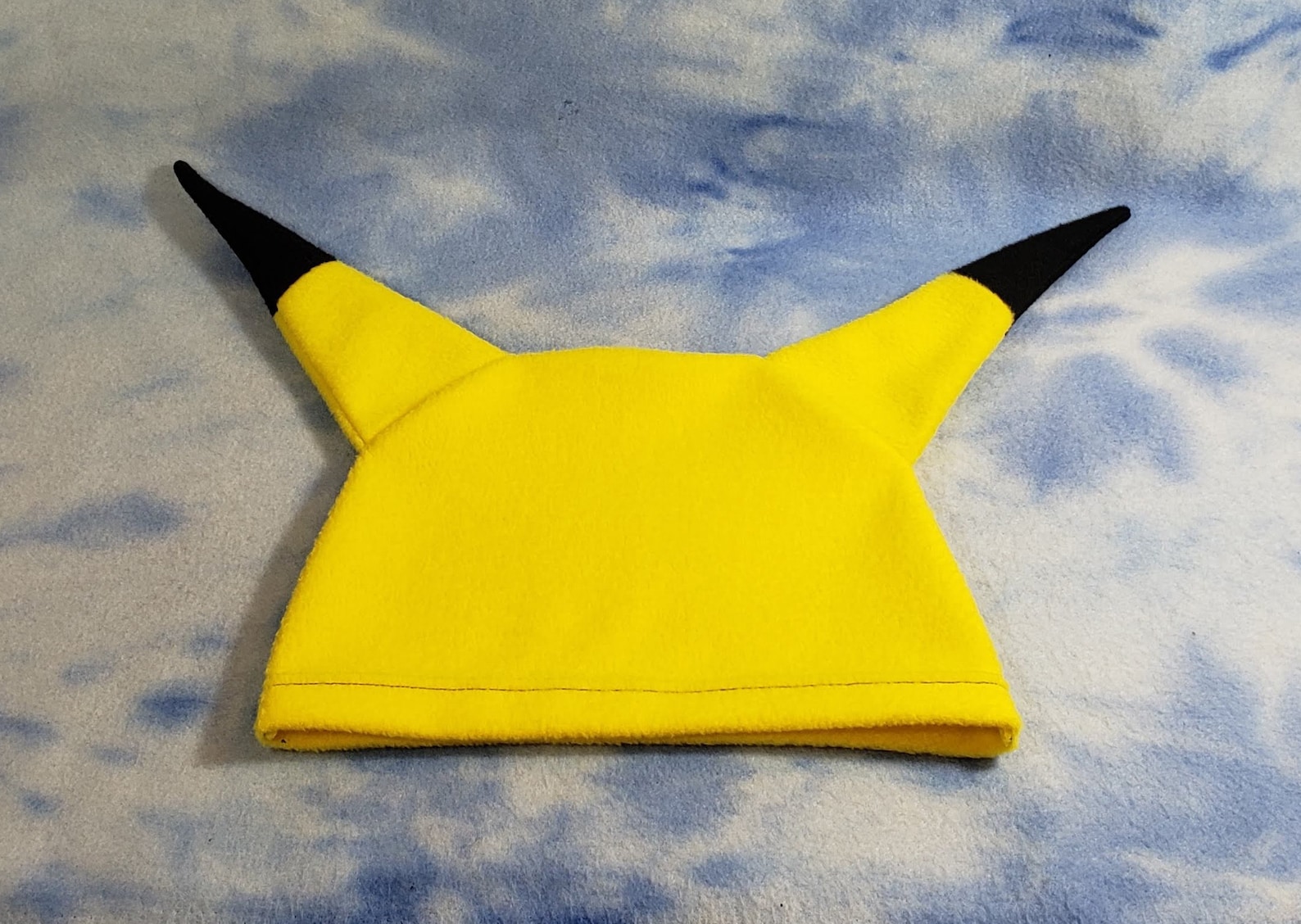 Pikachu Ears Fleece Hat Pokemon Beanie Yellow Cosplay | Etsy
