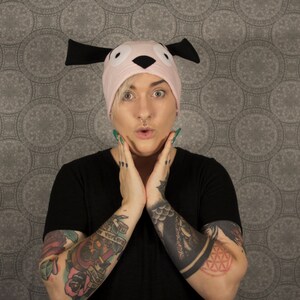 Courage Hat the Cowardly Dog Fleece Beanie Cap Eustace Muriel Cosplay ...