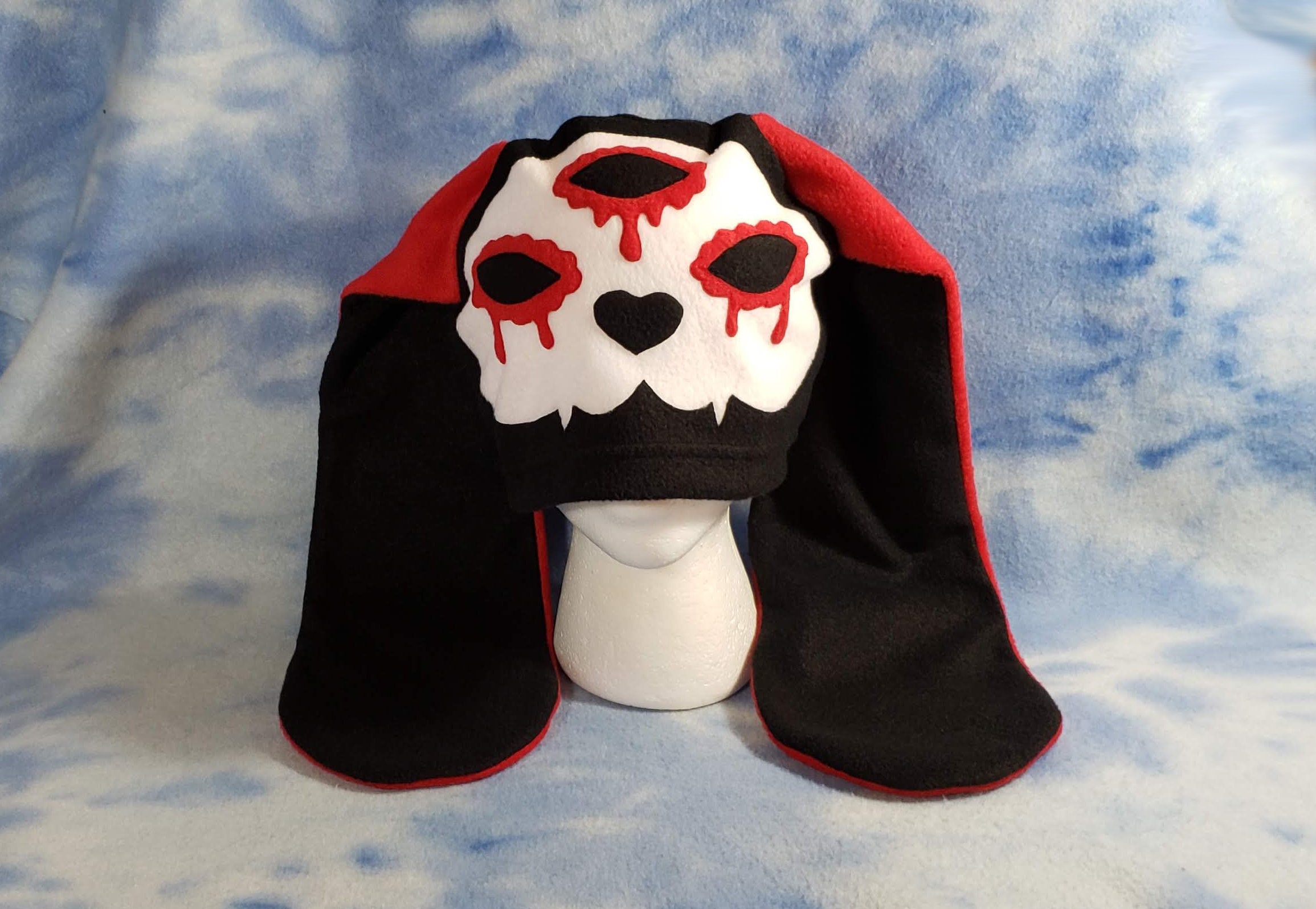 Bloody Skull Bunny Hat Day of the Dead Third Eye | Etsy
