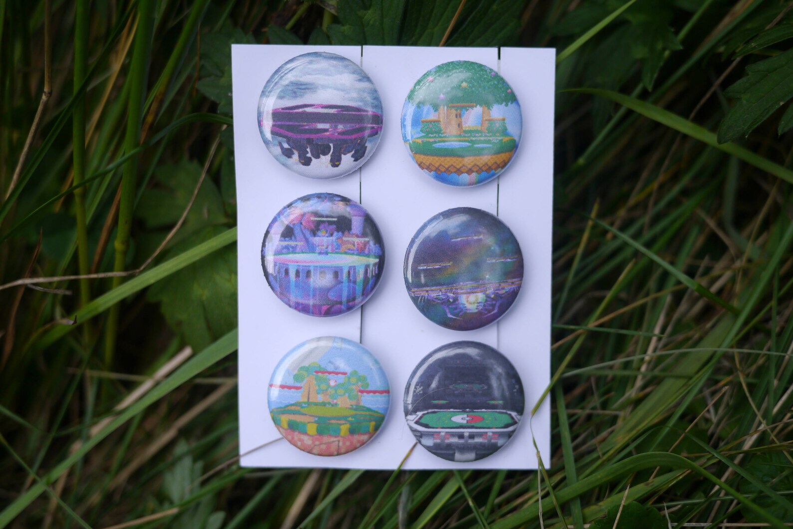Super Smash Bros Melee Stage Buttons - 6 Piece Pinback Set - Etsy