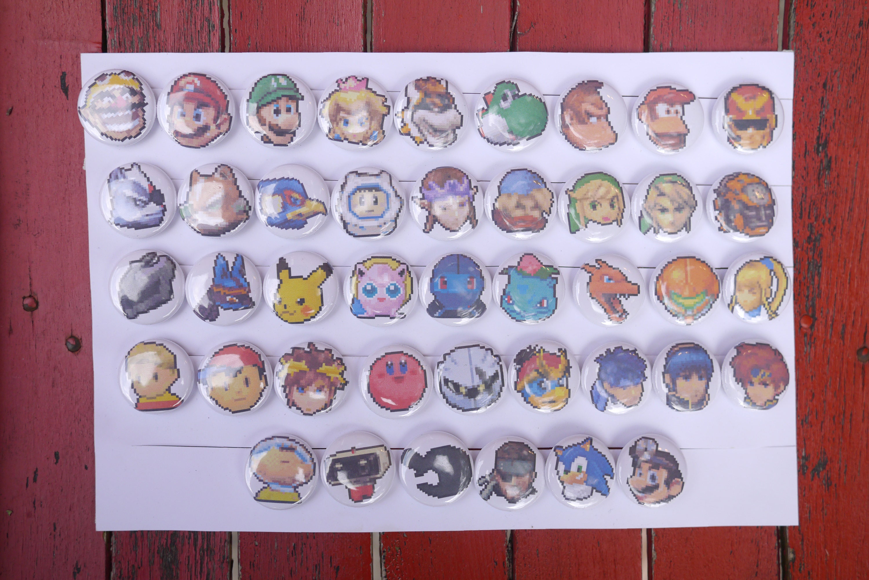 Super Smash Bros Project M Character Stock Icons 42 Button Set 1 Video ...